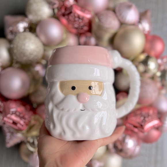 At Home | Dining | Newat Home Pink Santa Claus Christmas Mug | Poshmark
